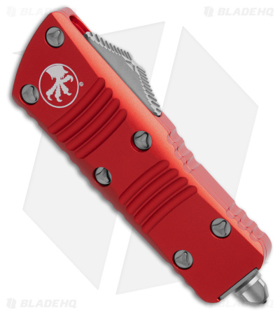 Microtech Troodon Mini D/E OTF Auto Red Al (1.9") - Blade HQ