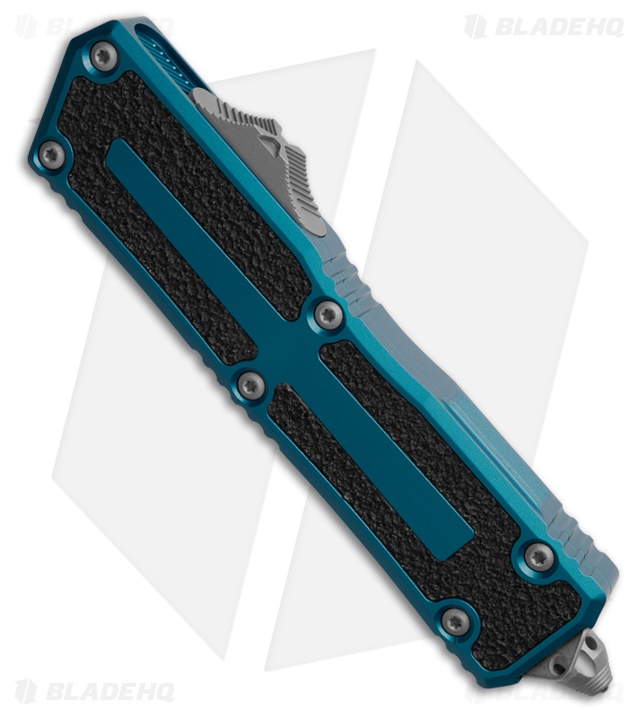 Microtech Scarab II OTF Knife Blue Aluminum D/E Apocalyptic
