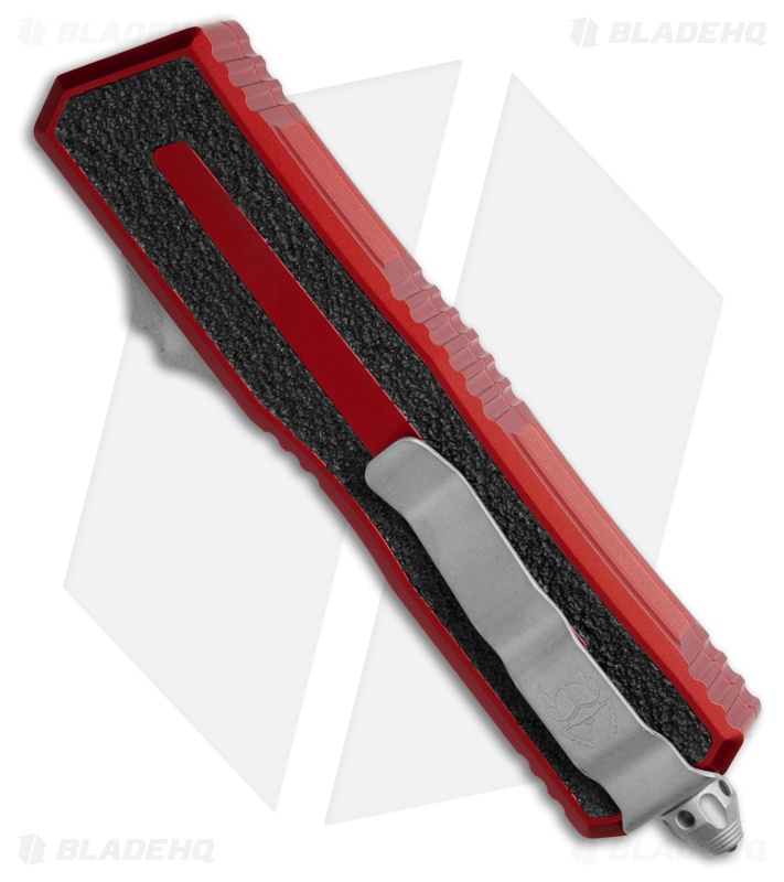 Microtech Scarab II OTF Knife Red Al D/E Apoc Full Serr