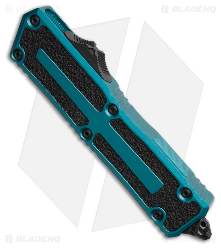 Microtech Scarab II OTF Knife Blue Aluminum S/E Black