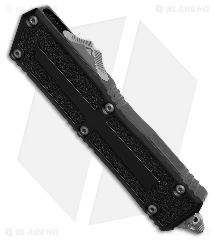 Microtech Scarab II OTF Knife Black Aluminum S/E Apoc Serr