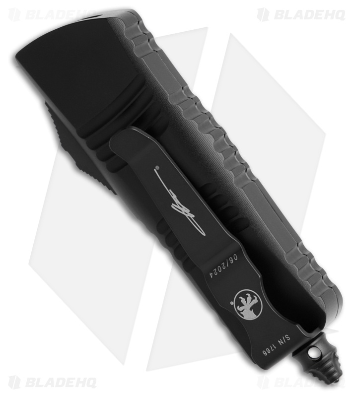 Microtech Mini Troodon Hellhound SS OTF Knife Black Satin