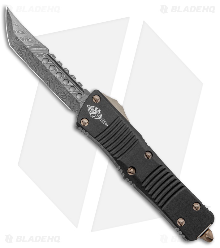 Microtech Troodon Hellhound - OTF Knife | Black/Damascus | Blade HQ