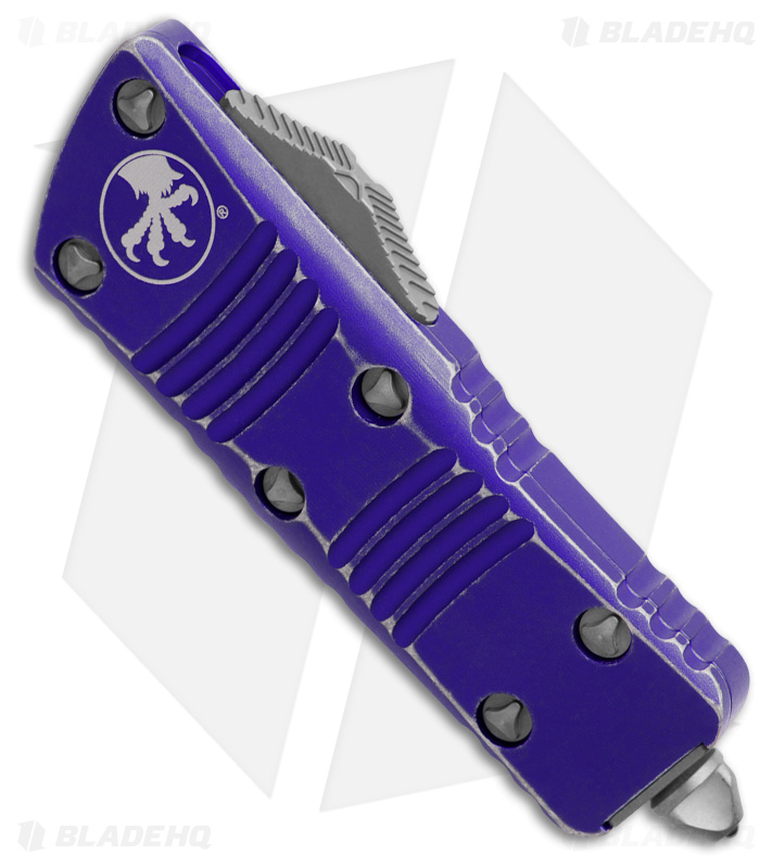 Microtech Troodon Mini OTF Knife Distressed Purple Blade HQ