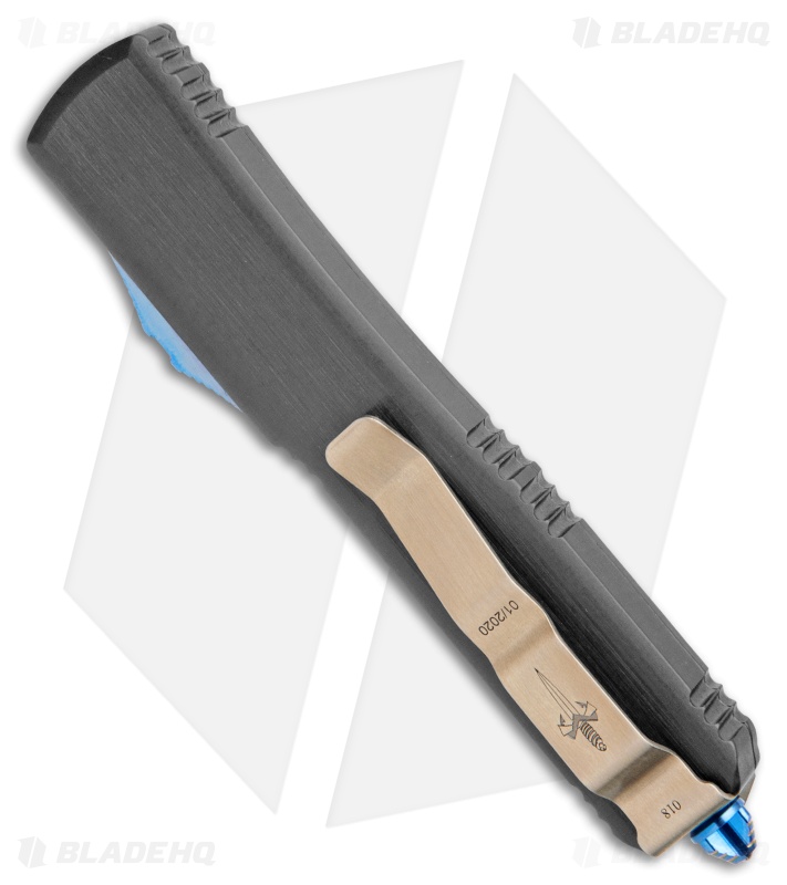 Marfione Custom Ultratech D/E OTF Knife Blue Ti HW (3.4" Blue Mosaic ...
