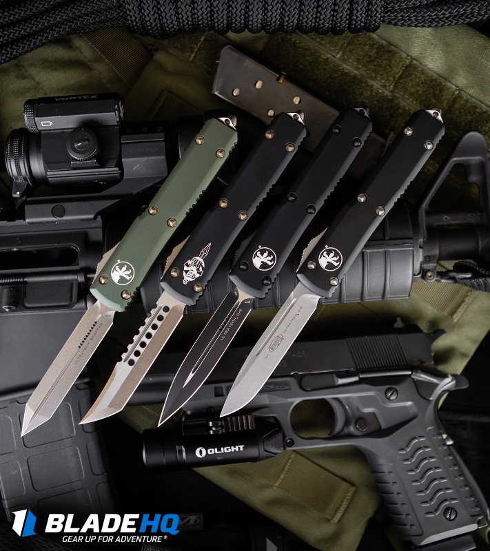 Microtech Ultratech Hellhound Tanto OTF Automatic Knife CC (3.4" Bronze ...