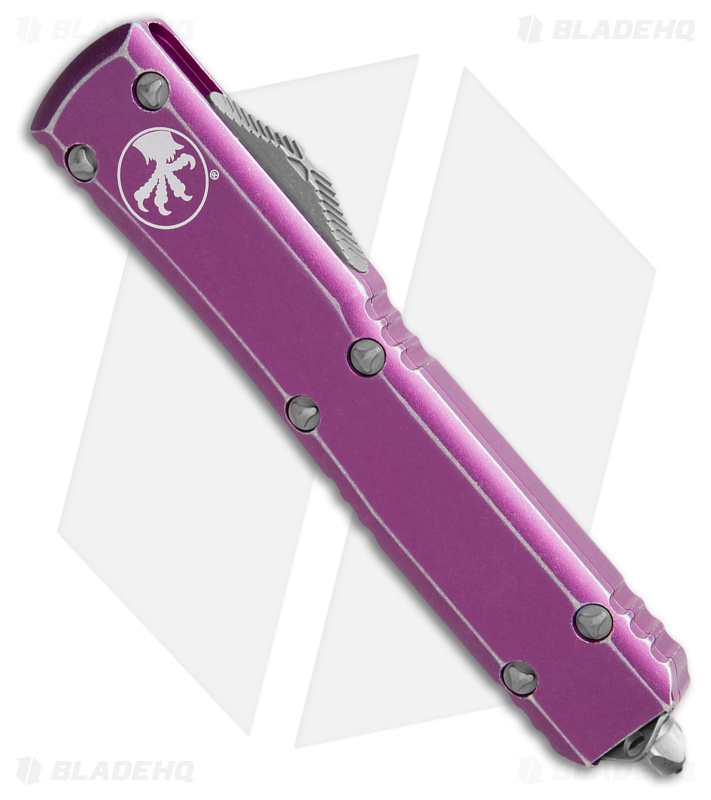 Microtech UTX-85 S/E OTF Knife Distressed Violet Apoc Serr