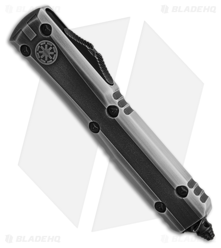 Microtech Ultratech Gray OTF Knife Black Blade