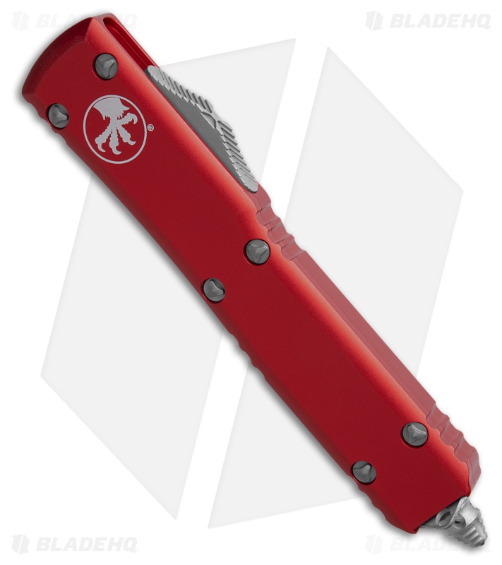 Microtech Ultratech OTF Knife Red Aluminum D/E SW Serr