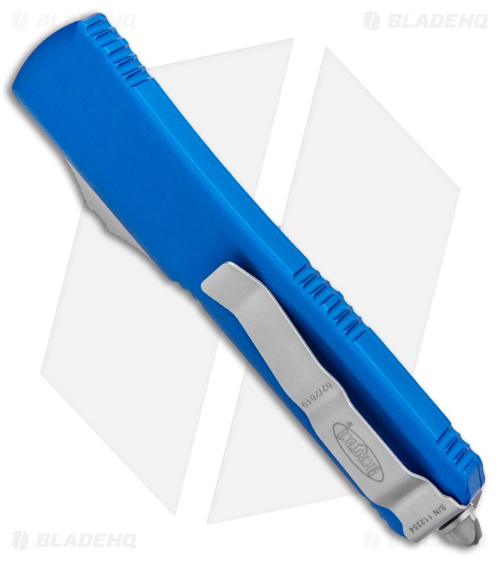 Microtech Ultratech | Blue Automatic Knife | Satin Serrated