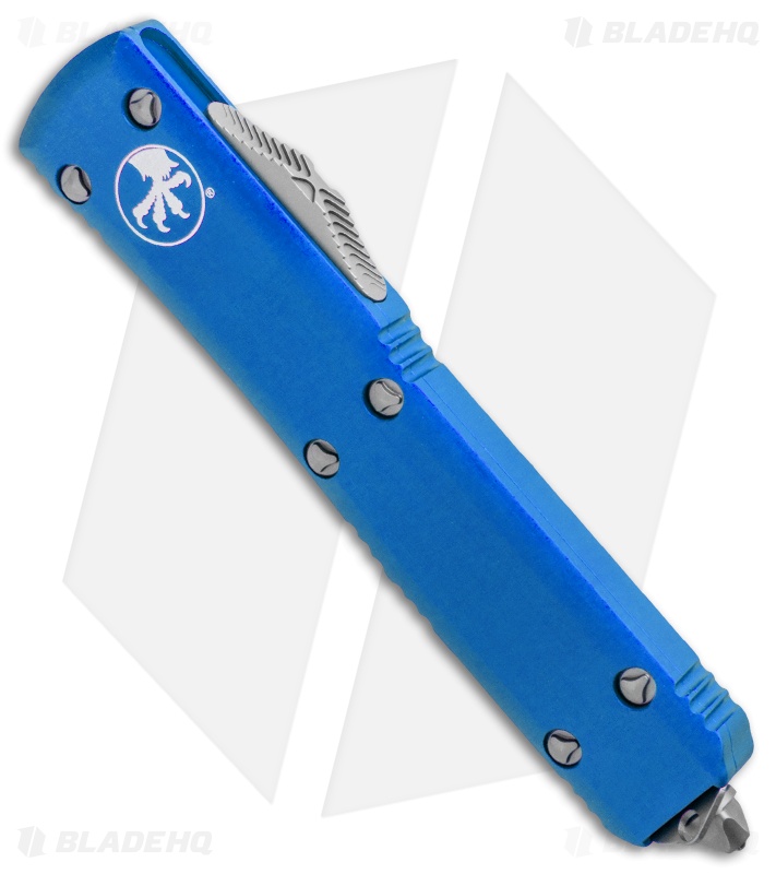 Microtech Ultratech | Blue Automatic Knife | Satin Serrated