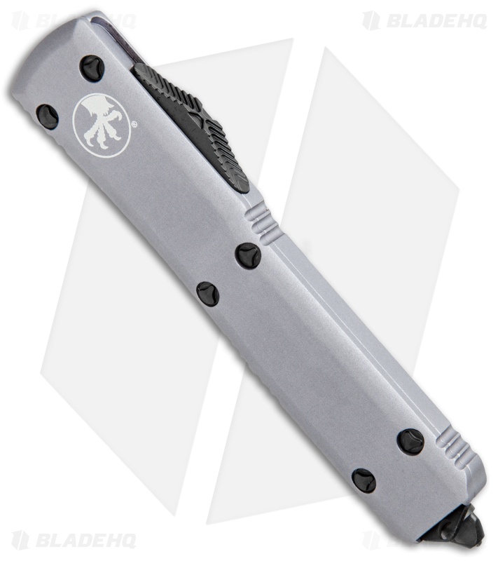 Microtech Ultratech S/E OTF Automatic Gray CC (3.4" Black Serr) - Blade HQ