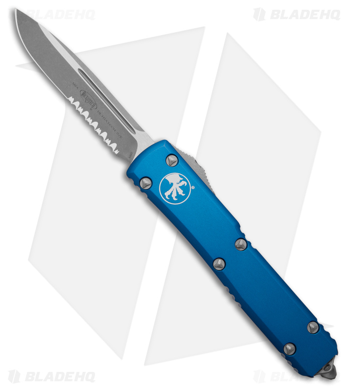 Microtech Ultratech S/E Auto Knife Blue (Serr) - Blade HQ
