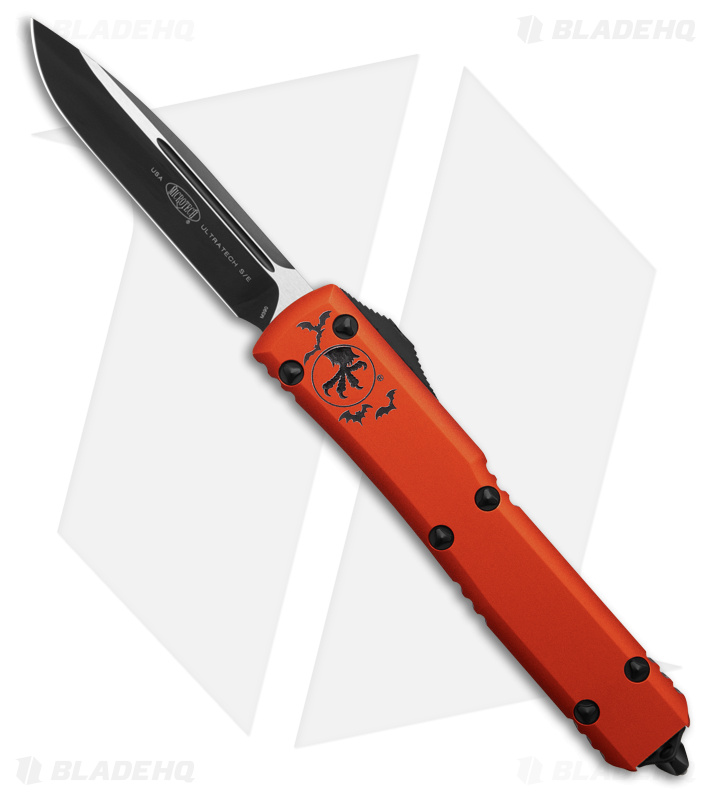 Microtech Ultratech S/E OTF Knife Halloween Orange Blade HQ