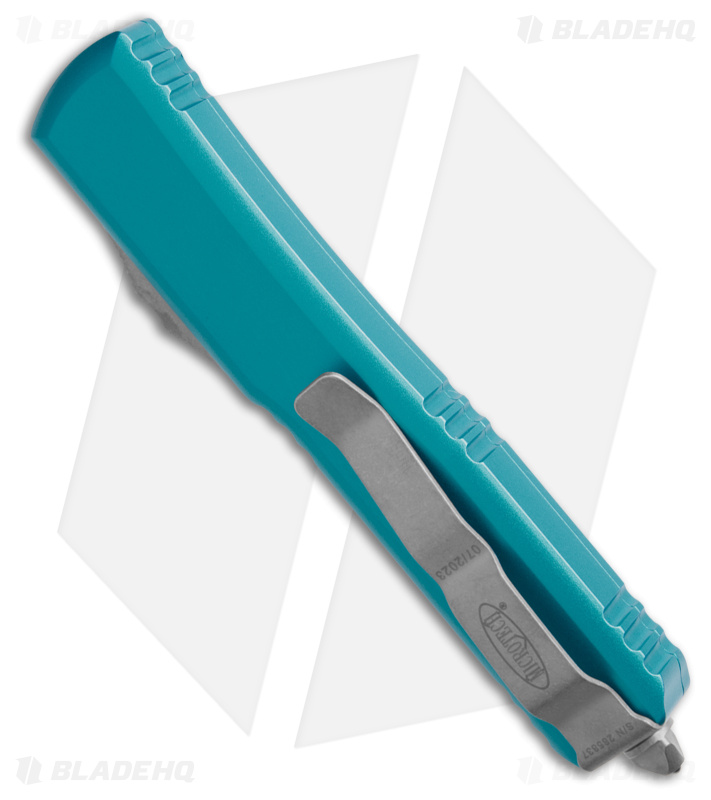 Microtech Ultratech S/E OTF Knife Turquoise AP - Blade HQ