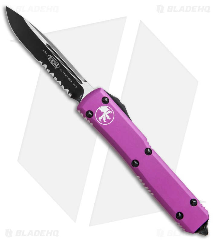 Microtech Ultratech S/E OTF Automatic Violet CC (3.4" Black Serr ...