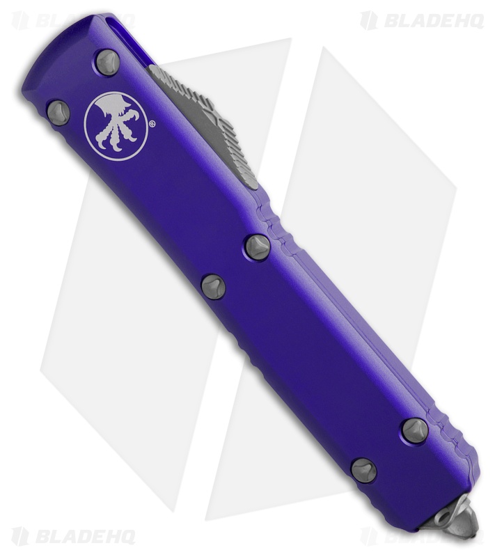 Microtech Ultratech D/E OTF Knife Purple/Stonewash Blade HQ