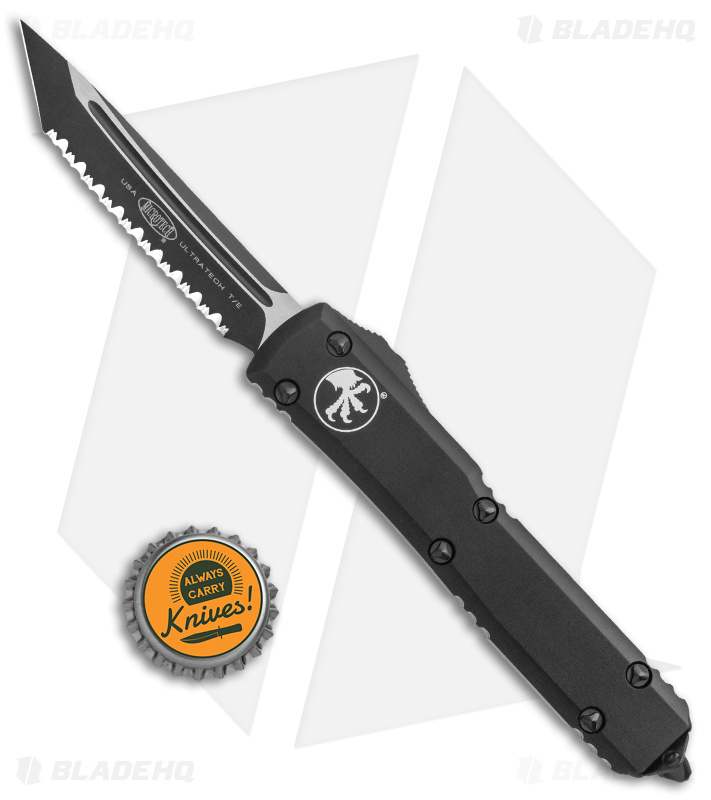Microtech Ultratech T/E OTF Knife Tactical | 3.4" Black Full Serr ...