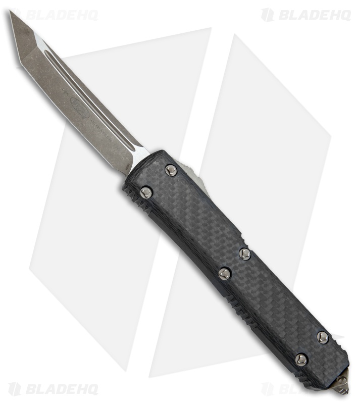 Microtech Ultratech T/E OTF Automatic Knife Black CF (3.4" Bronze ...