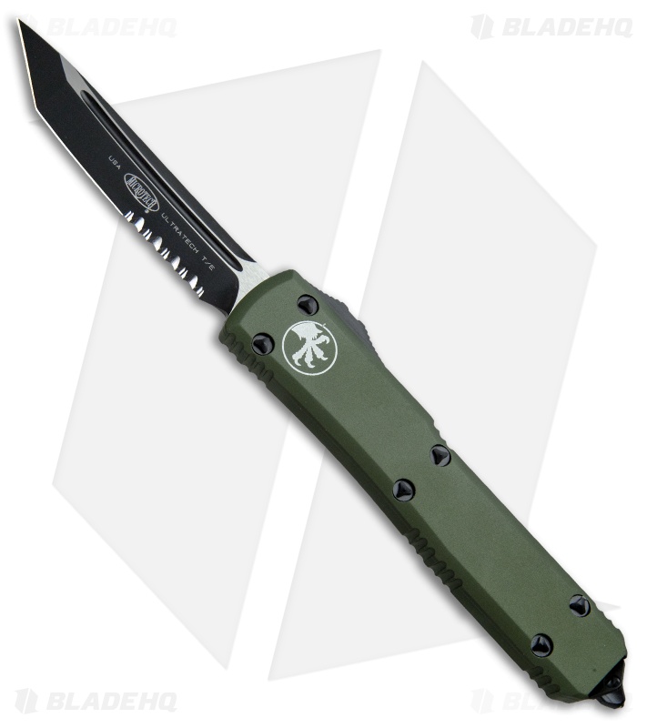 Microtech Ultratech T/E OTF Automatic Knife OD Green (3.4" Black Serr ...