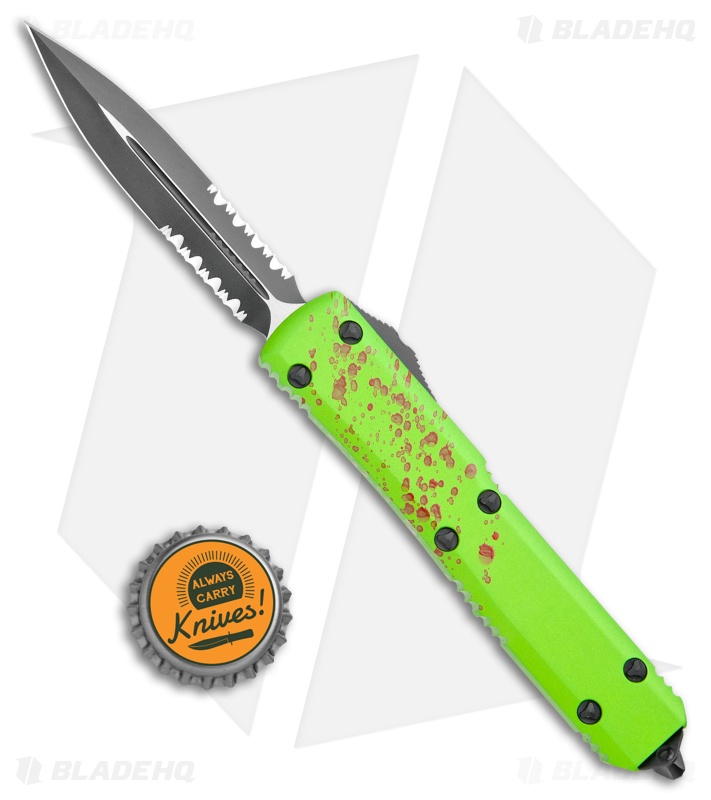 Microtech Ultratech Zombie-Tech D/E OTF Knife CC (3.5" Black Serr) 122 ...