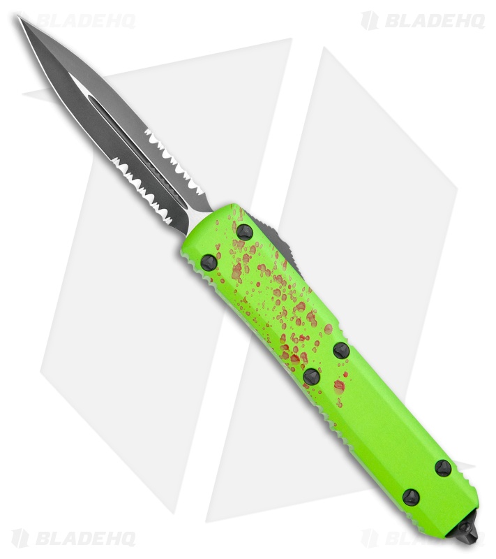 Microtech Ultratech Zombie-Tech D/E OTF Knife CC (3.5" Black Serr) 122 ...