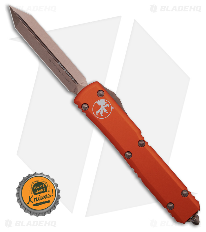 Microtech Ultratech Spartan OTF Automatic Knife Orange (3.4" Bronze ...