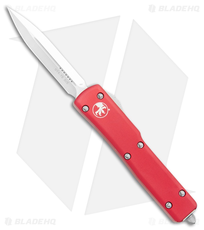 Microtech UTX-70 D/E OTF Automatic Knife Red (2.4" Satin) 147-4RD ...