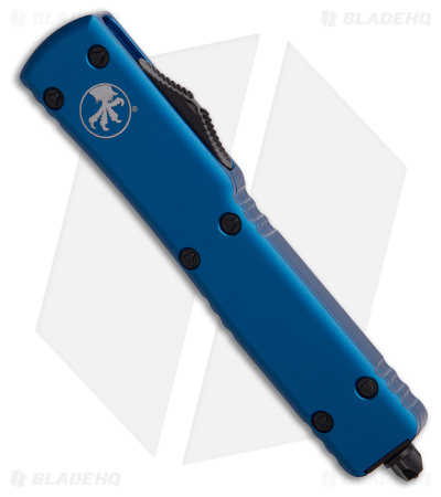 Microtech UTX-70 OTF Knife Blue (2.4" Black Serr) - Blade HQ