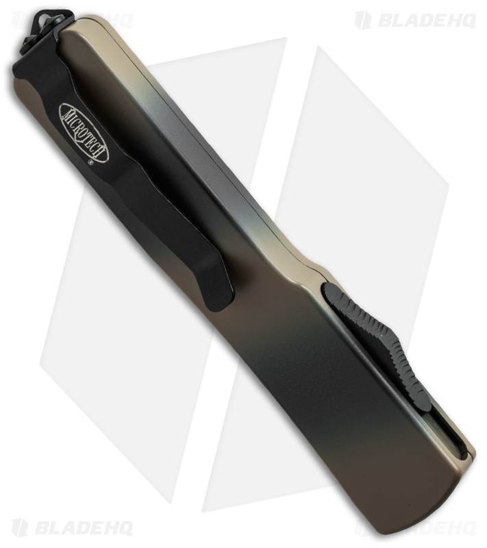 Microtech UTX-70 S/E OTF Automatic Knife (2.4" Tan Camo) 148-1TC - Blade HQ