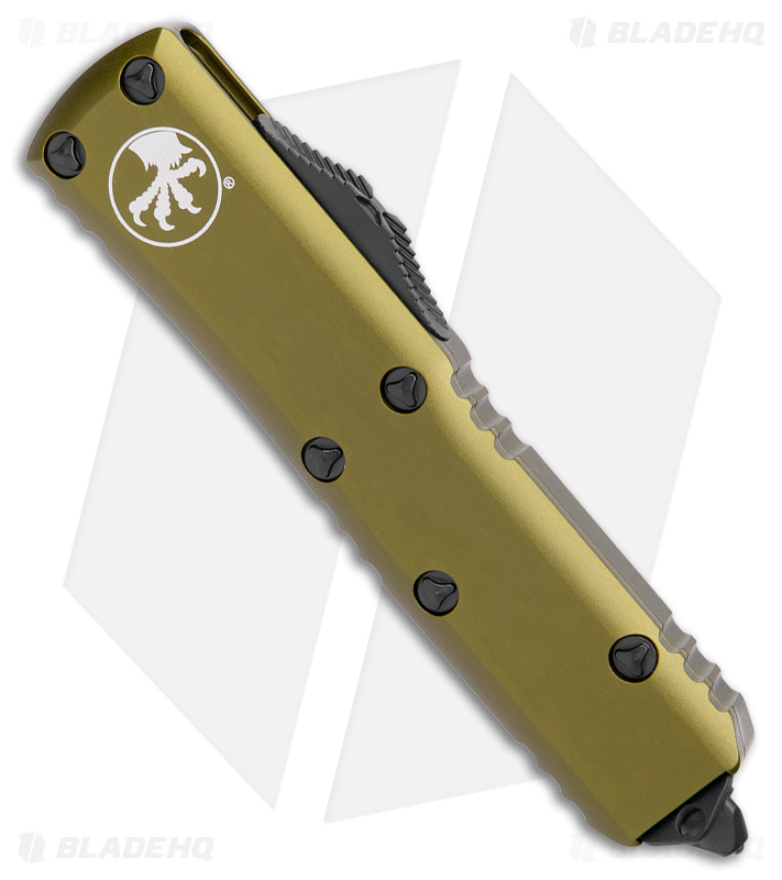Microtech UTX-85 D/E Auto Knife Green (3" Black) - Blade HQ