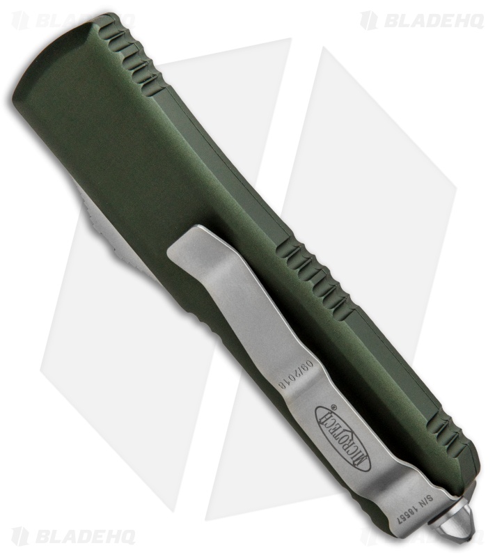 Microtech UTX-85 | OTF Knife | OD Green/Satin Serrated