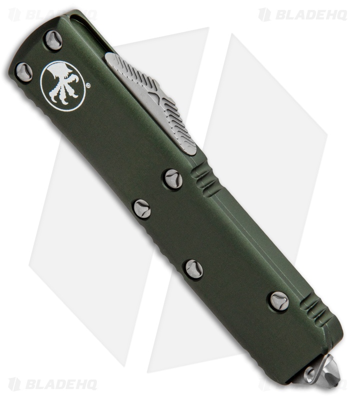 Microtech UTX-85 | OTF Knife | OD Green/Satin Serrated