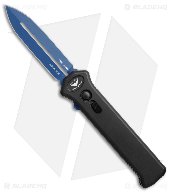 Paragon PARA-XD Blue Line OTF Auto Knife Smooth (3.6" Blue) - Blade HQ