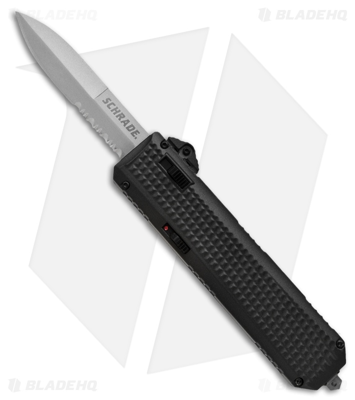 Schrade OTF 4 Spring Assisted Knife (3.25" Bead Blast Serr) SCHOTF4S ...