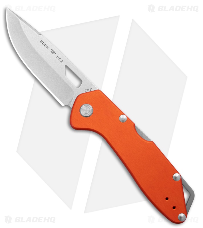 Buck Knives 724 Mustang Knife Orange Aluminum SW