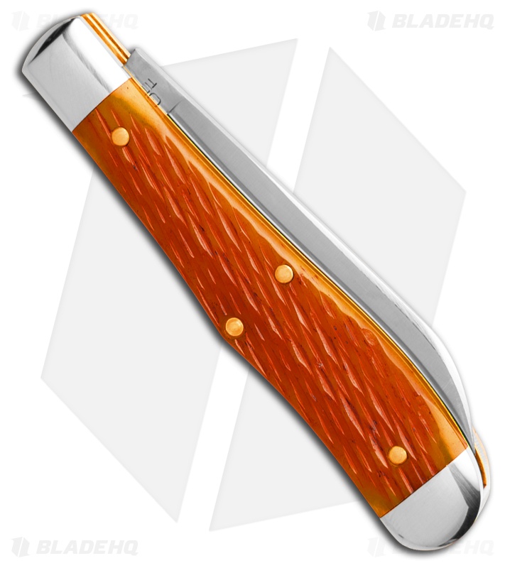 GEC Tidioute Eureka Jack Pocket Knife Sunset Orange Jigged Bone