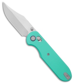 GEO Knife Ethereal Cutter Tiffany Blue G-10 Clip Point SW
