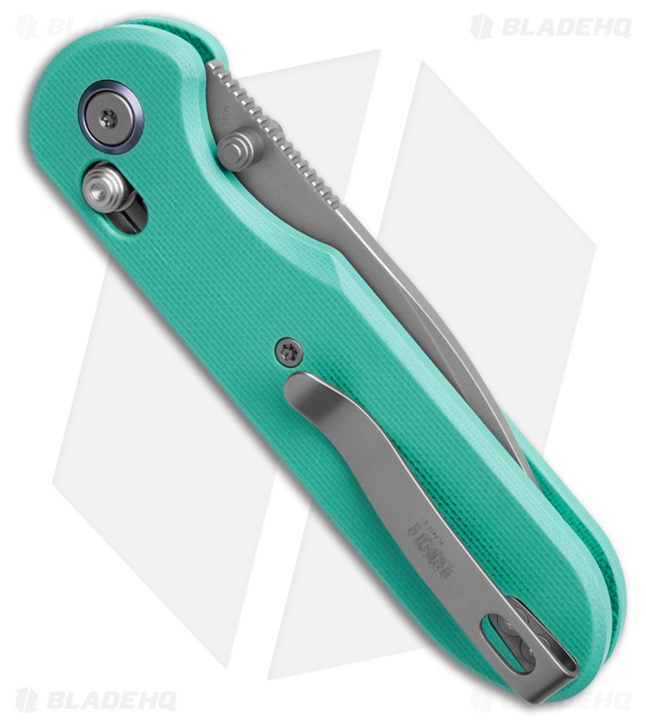 GEO Knife Ethereal Cutter Tiffany Blue G-10 Drop Point SW