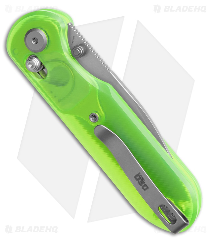 GEO Knife Ethereal Cutter Drop Point Crossbar Lock Knife Green