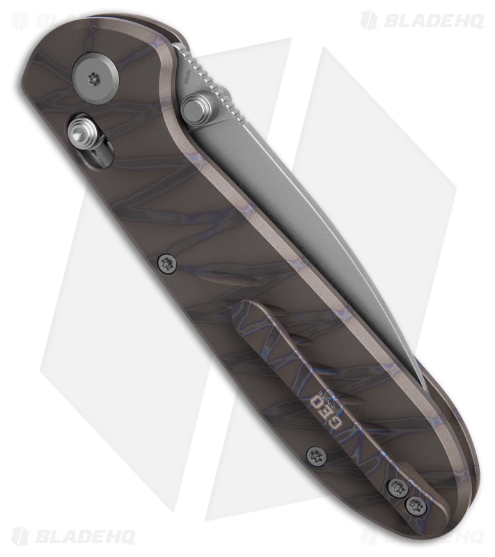 GEO Knife Frost | Tiger Stripe Flamed Titanium | Stonewash