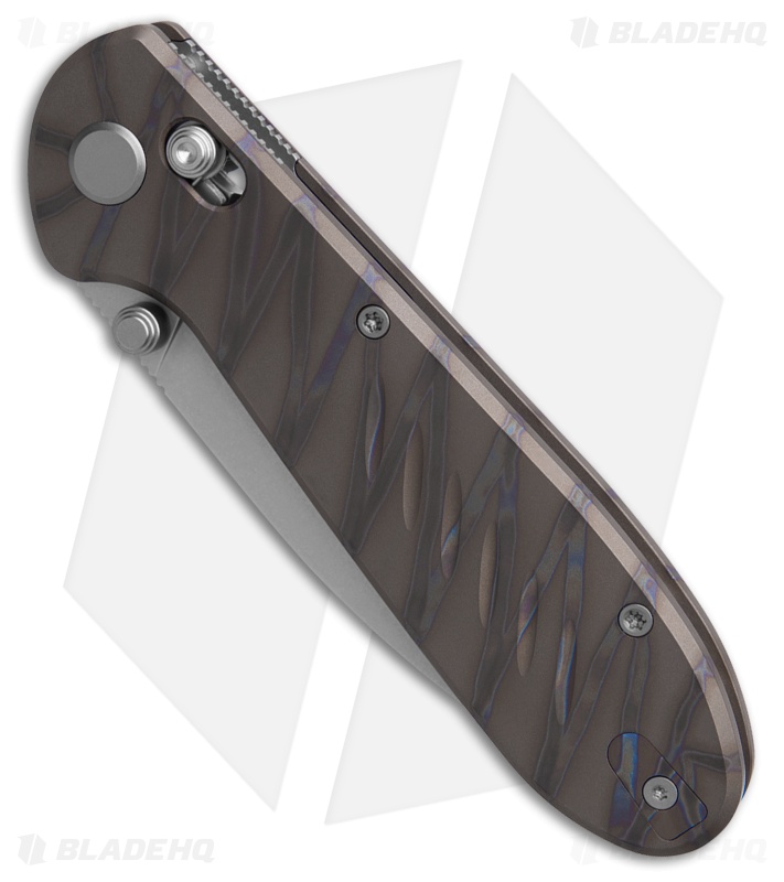 GEO Knife Frost | Tiger Stripe Flamed Titanium | Stonewash
