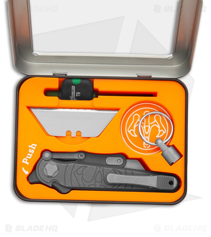 Hawk Knife Designs Shortcut Knife Tumbled Titanium