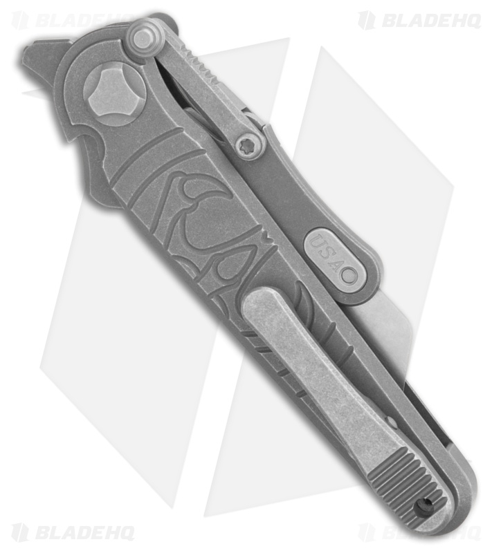 Hawk Knife Designs Shortcut Knife Tumbled Titanium