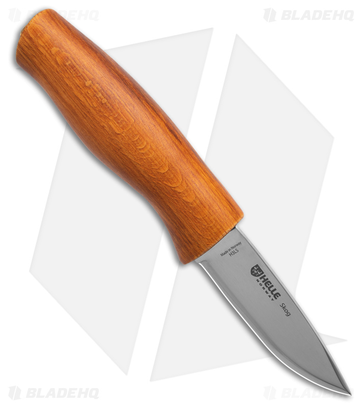 Helle Knives Skog Fixed Blade Knife Beechwood (3" Satin) - Blade HQ
