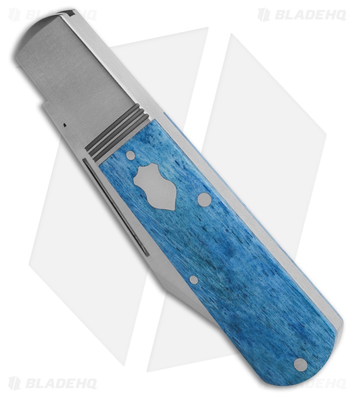 Jack Wolf Knives Gateway Barlow Knife Smooth Blue Bone Satin