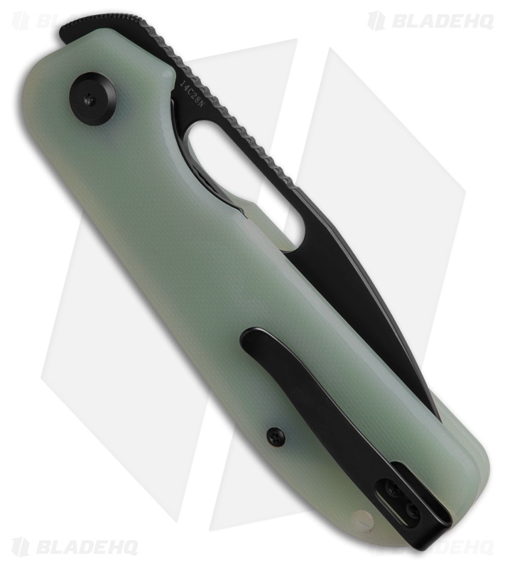 Liong Mah Designs EFD Jade G-10 Drop Point Black 14C28N