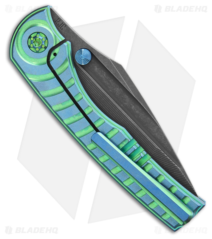 NCC Knives BBM v2 Knife Blue/Green Titanium Acid Wash