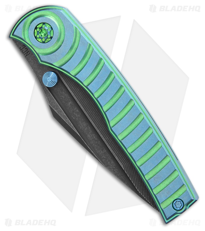 NCC Knives BBM v2 Knife Blue/Green Titanium Acid Wash
