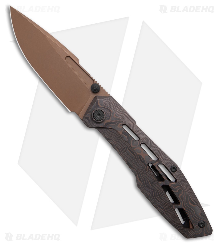 Null Knives Raiden R2 Aero Knife Black Ti/Copper CF - Copper